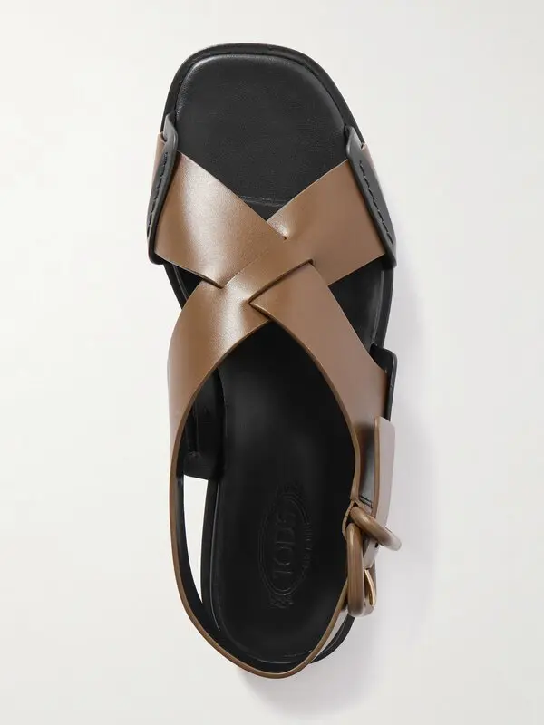 TOD'S Leather Sandals - Brown