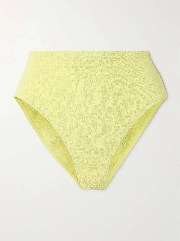 Tory Burch Shirred High-rise Bikini Briefs