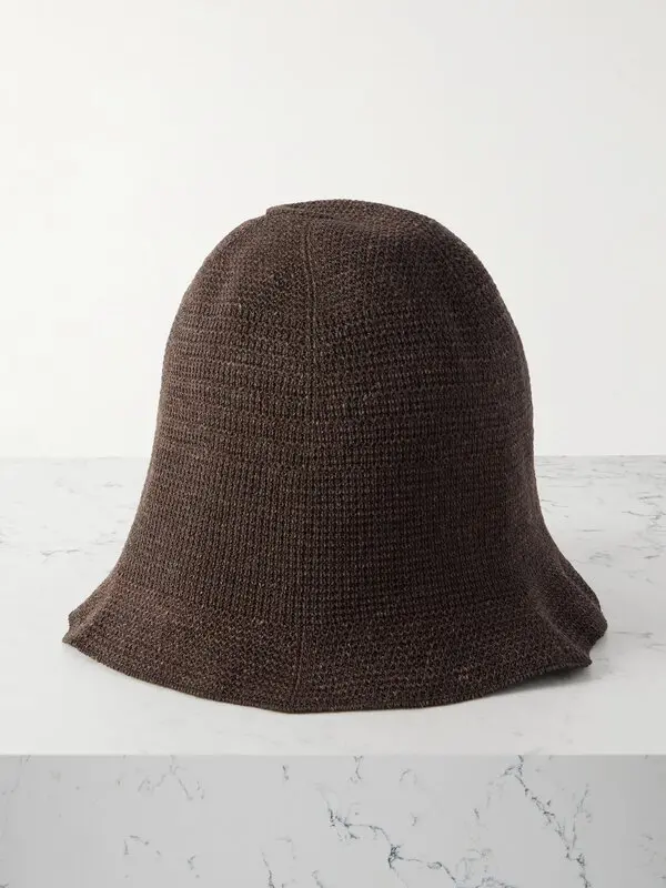 THE ROW Jashi Linen-blend Bucket Hat - Brown