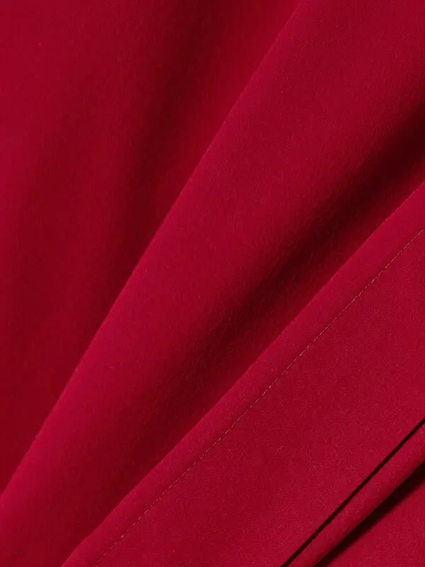 Max Mara Apollo Tie-neck Silk Shirt - Red