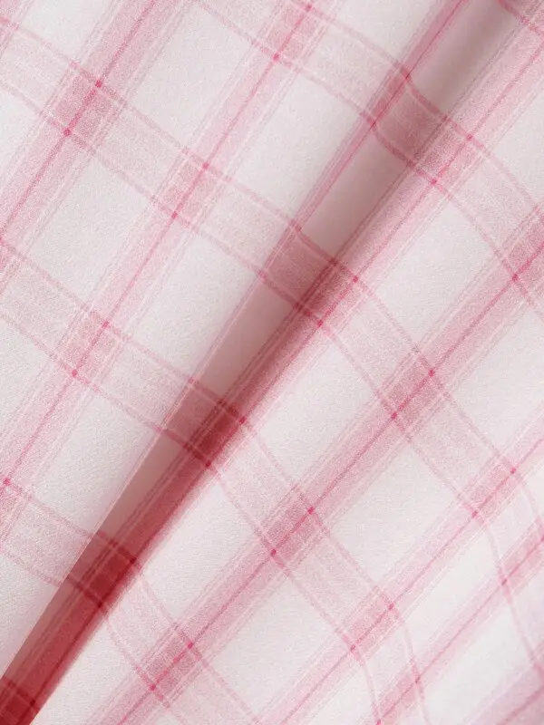 Loewe Oversized Embroidered Checked Silk Shirt