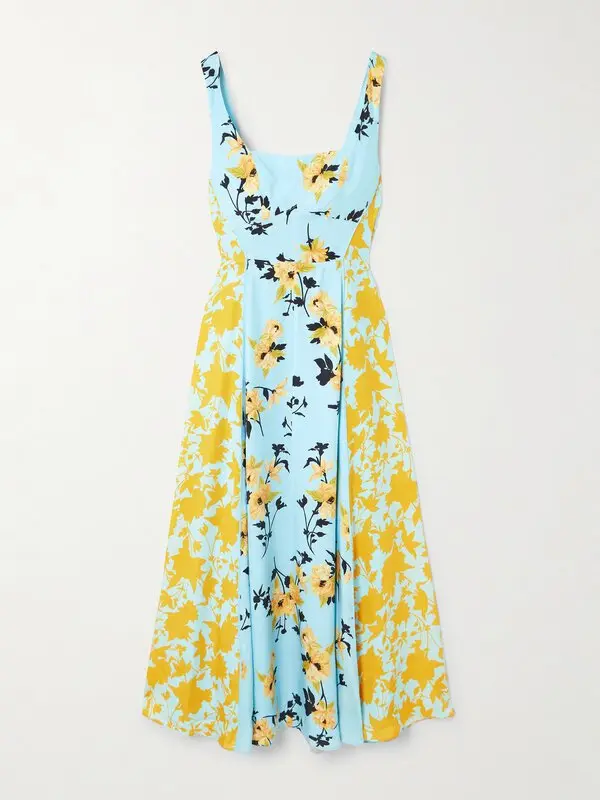 LA LIGNE Floral-print Silk Maxi Dress
