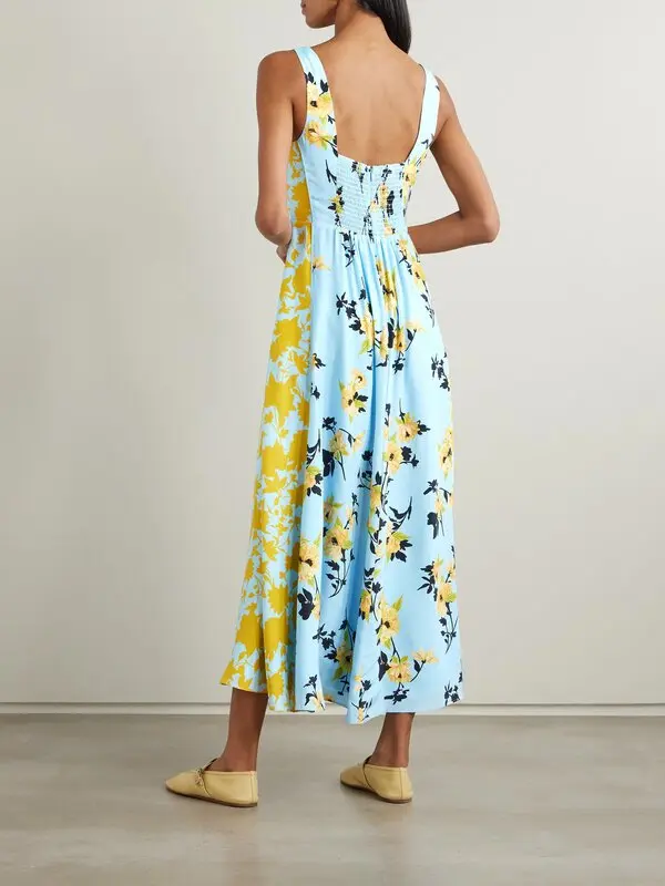 LA LIGNE Floral-print Silk Maxi Dress