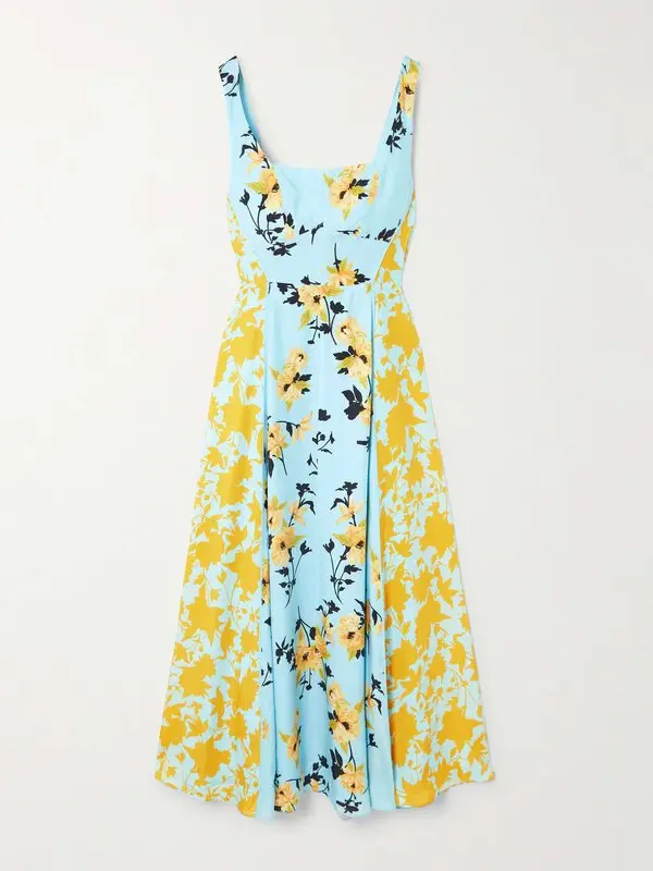 LA LIGNE Floral-print Silk Maxi Dress