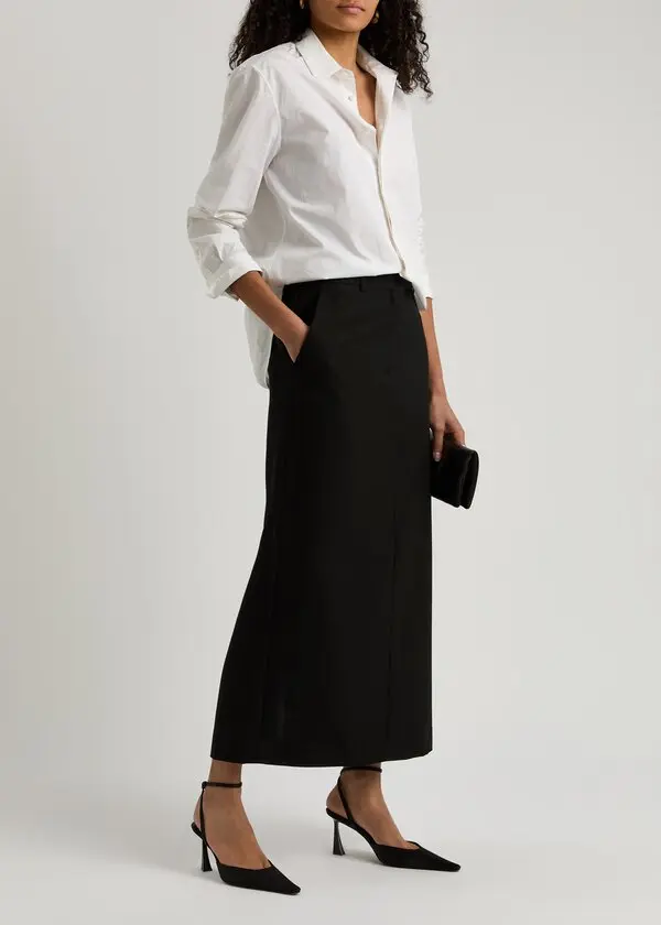 Saint Laurent Aimee 75 Satin Pumps - Black
