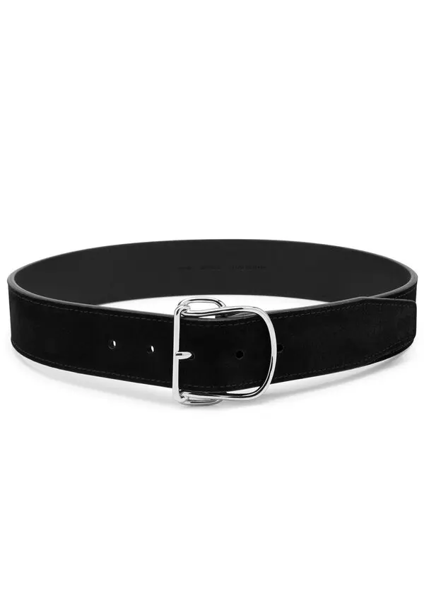 TOTEME Swirl Suede Belt - Black