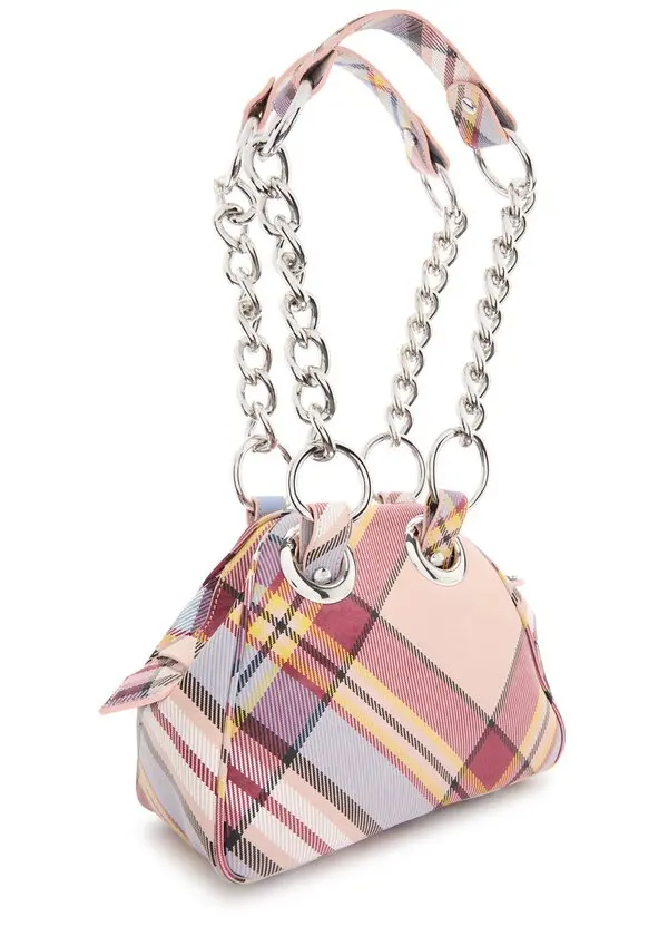 Vivienne Westwood Archive Orb Checked Nubuck Shoulder Bag