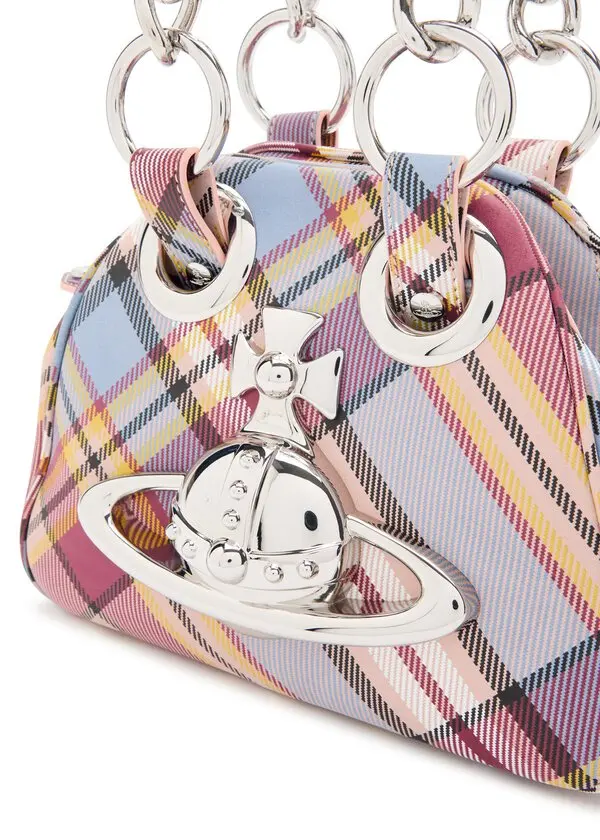 Vivienne Westwood Archive Orb Checked Nubuck Shoulder Bag