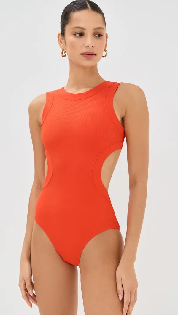 Staud Dolce One-piece Swimsuit - Cayenne