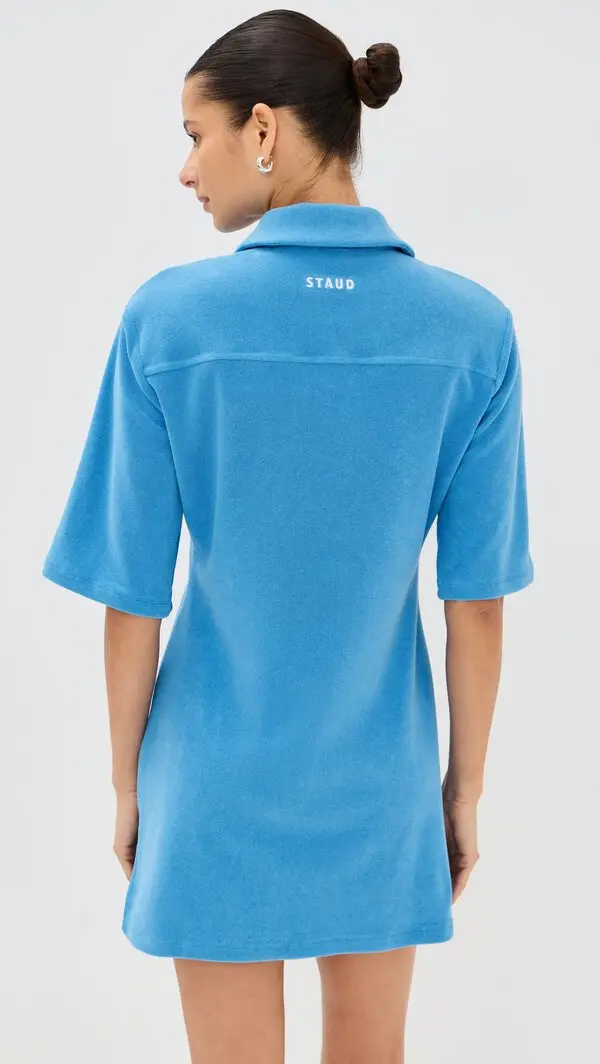 Staud Fabiana Mini Dress In Sky Blue - 60% Off | Editorialist