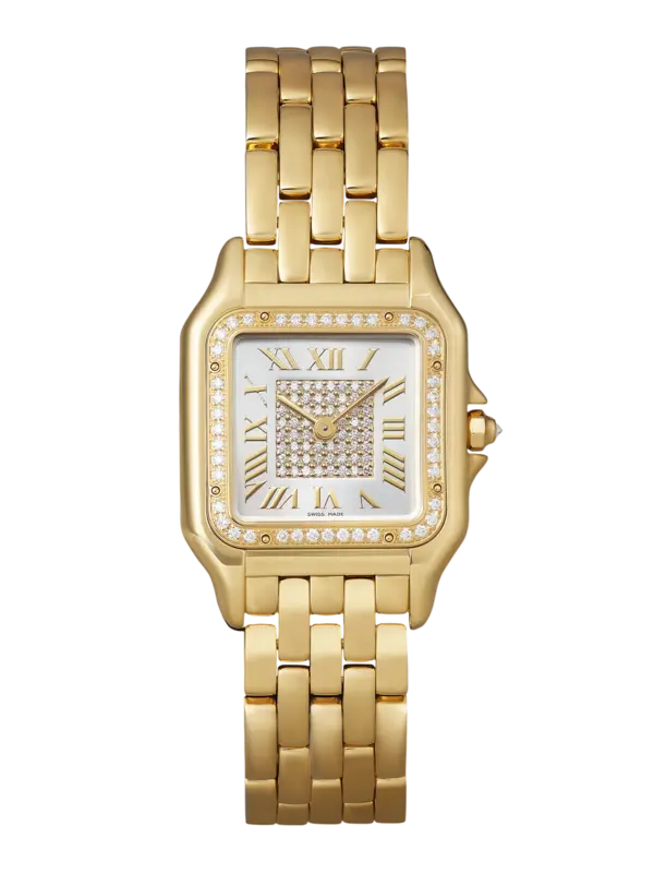 CARTIER Panthère De Medium 27mm 18-karat Gold Diamond Watch - White