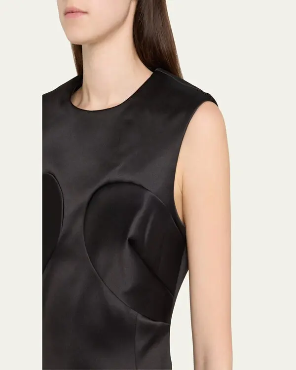 Marc Jacobs Seamed Up Satin Mini Dress - Black