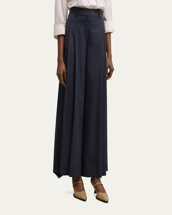 TWP Didi Wool-blend Wide-leg Trousers