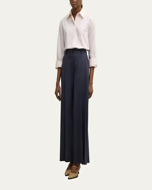TWP Didi Wool-blend Wide-leg Trousers
