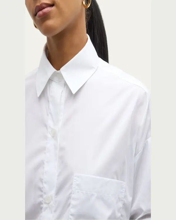 TWP Next Ex Cropped Cotton Shirt - White