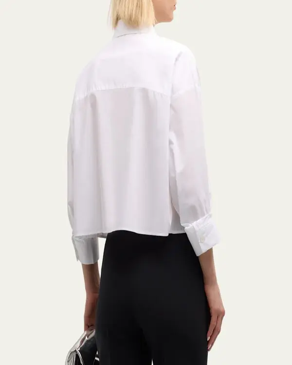 TWP Superfine Cotton Button-front Shirt - White