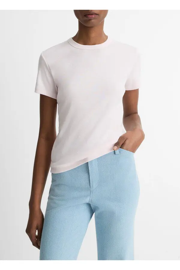 Vince Pima Cotton-blend 90s Shrunken T-shirt