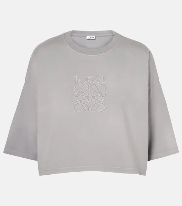 Loewe Cropped Cotton Jersey T-shirt