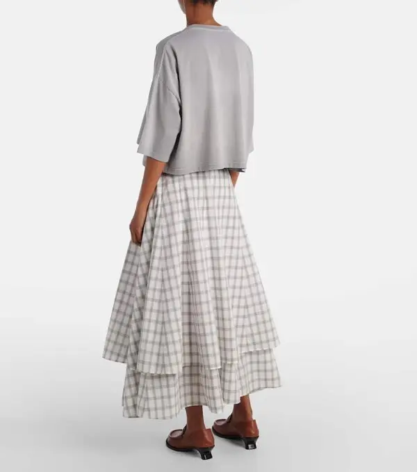 Loewe Cropped Cotton Jersey T-shirt