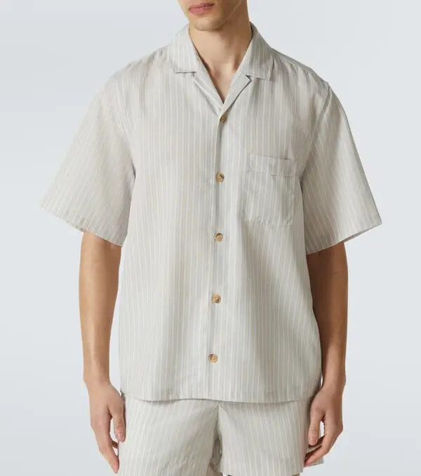 King & Tuckfield Striped Bowling Shirt