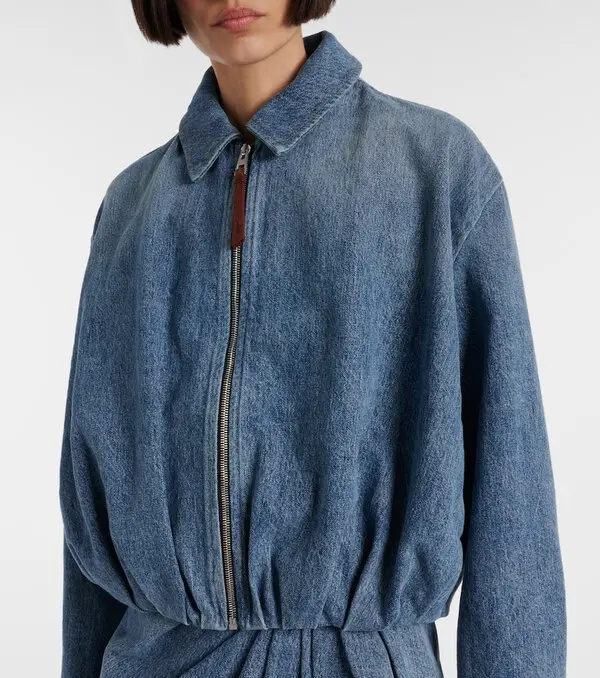 Loewe Draped Denim Jacket - Blue