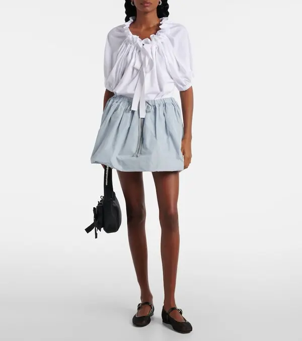 PATOU Faille Miniskirt - Blue