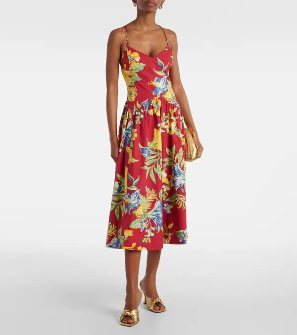 polo ralph lauren floral cotton dress Lauren Ralph Lauren Floral Cotton Voile Tiered Maxi Dress