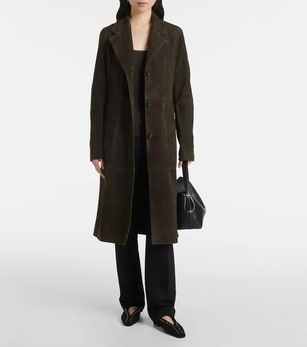 TOTEME Suede Coat - Brown