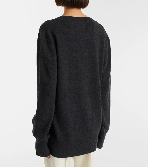 TOTEME Cashmere V-neck Sweater - Grey