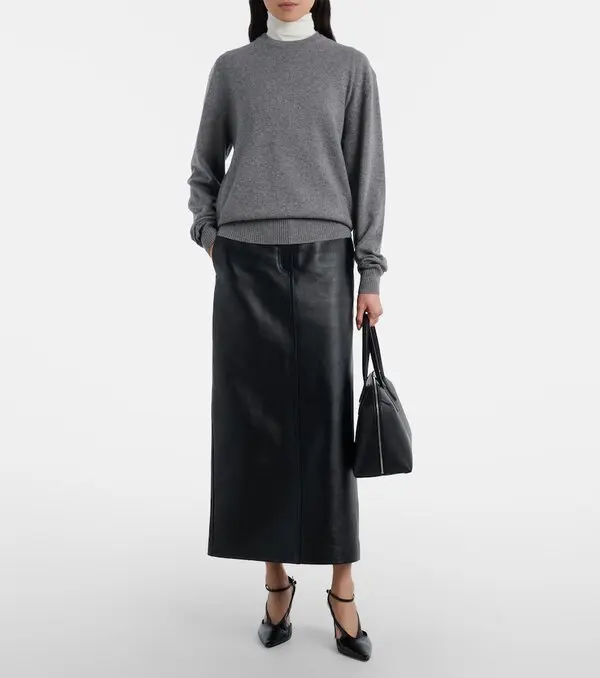 TOTEME Cashmere V-neck Sweater - Grey
