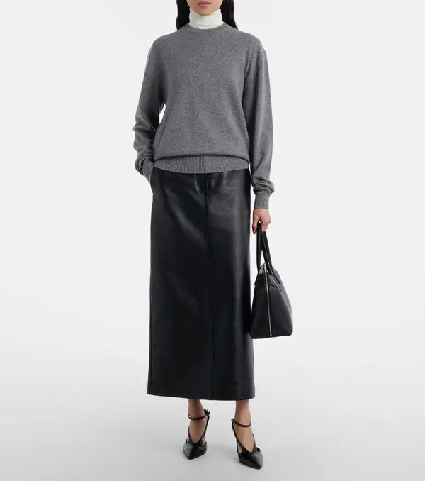 TOTEME Cashmere V-neck Sweater - Grey
