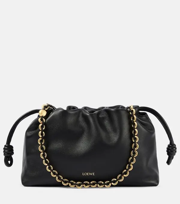 Loewe Flamenco Medium Clutch - Black