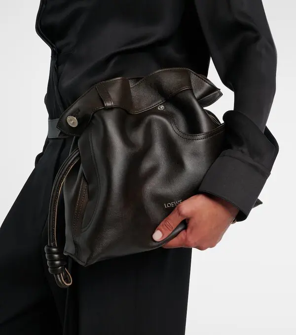 Loewe Flamenco Medium Clutch - Brown