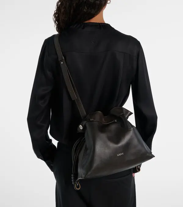 Loewe Flamenco Medium Clutch - Brown