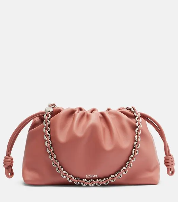 Loewe Flamenco Medium Leather Clutch - Pink