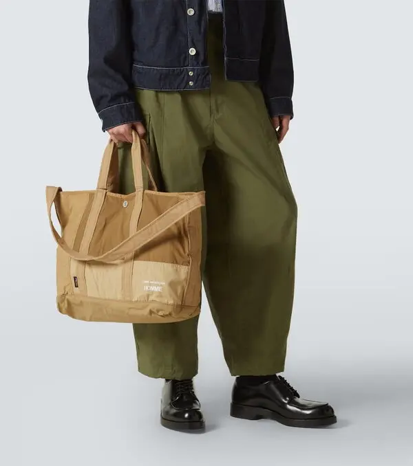 Comme Des GarçOns Homme Patchwork Tote Bag In Beige - 30% Off