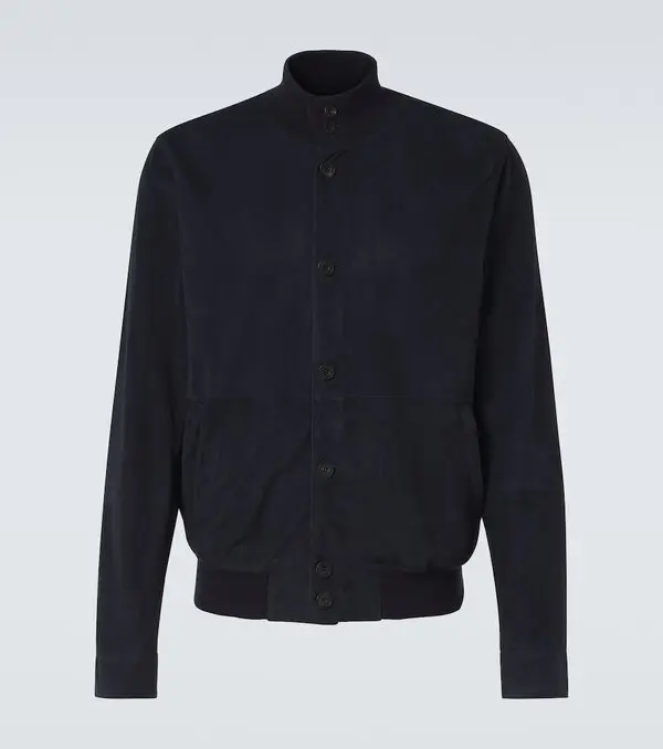 Rubinacci Suede Bomber Jacket