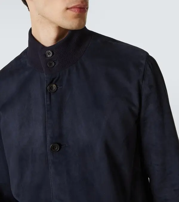 Rubinacci Suede Bomber Jacket