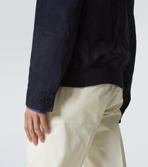 Rubinacci Suede Bomber Jacket