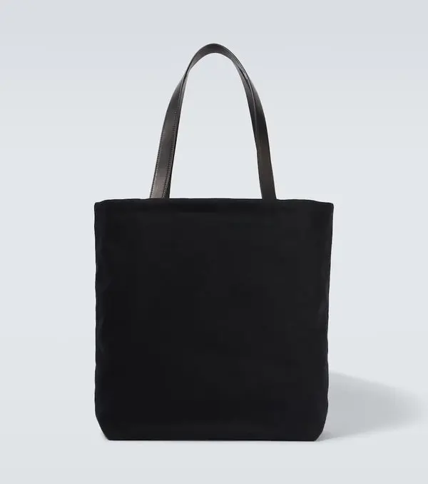 THE ROW Armory Leather-trimmed Tote Bag - Black