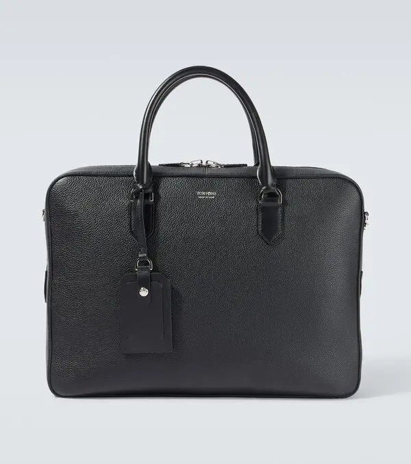 TOM FORD Elliot Leather Briefcase - Black