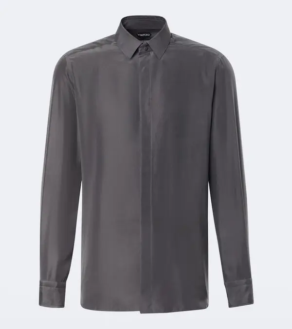 TOM FORD Silk Twill Shirt - Grey