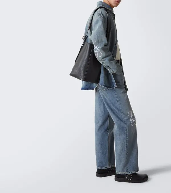 Loewe Ease Buckle Leather Mules