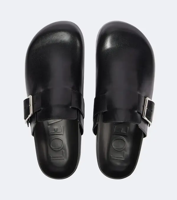 Loewe Ease Buckle Leather Mules
