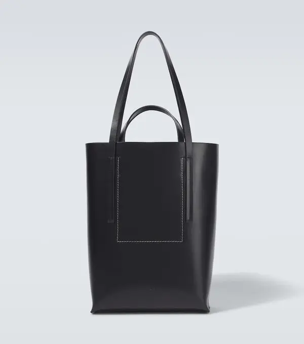 Rick Owens Leather Medium Tote Bag - Black