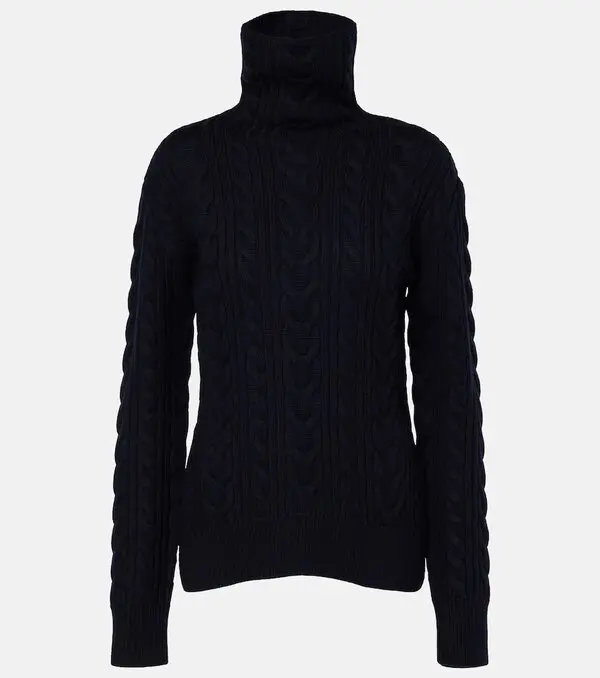 TOTEME Cable-knit Turtleneck Sweater - Blue