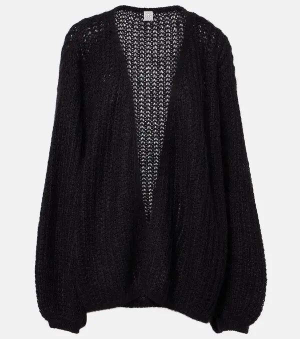 TOTEME Mohair And Wool-blend Cardigan - Black