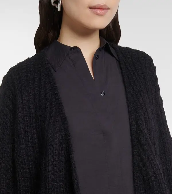TOTEME Mohair And Wool-blend Cardigan - Black
