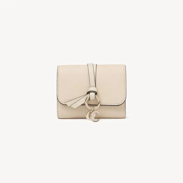 Chloé Small Alphabet Tri-fold In Grained Leather