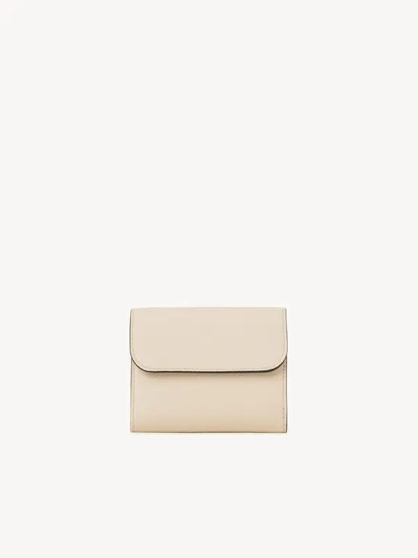 Chloé Small Alphabet Tri-fold In Grained Leather